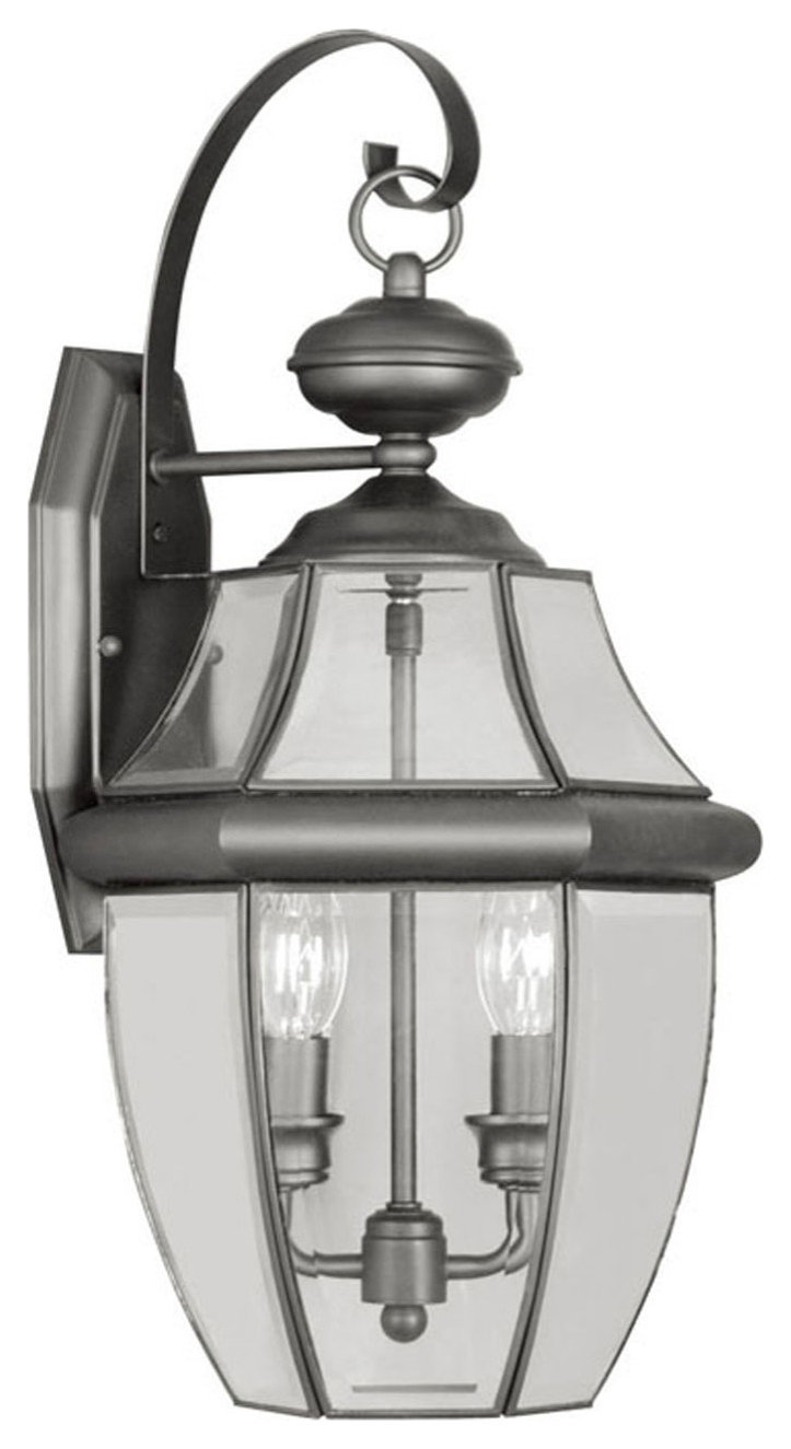Monterey Outdoor Wall Lantern, Black - Traditional - Outdoor Wall ...