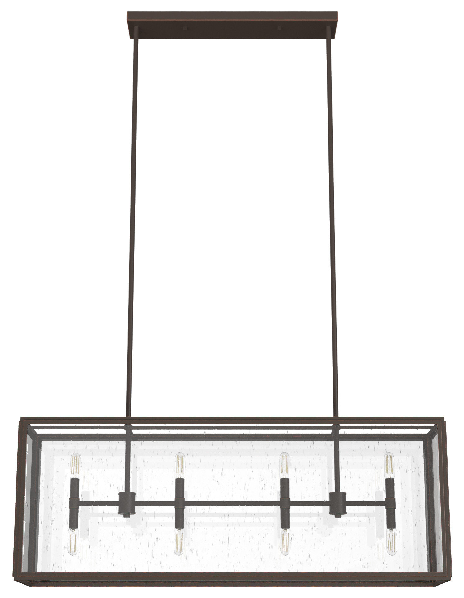 Hunter Felippe 8-Light Linear Chandelier in Onyx Bengal, 40.000 ...