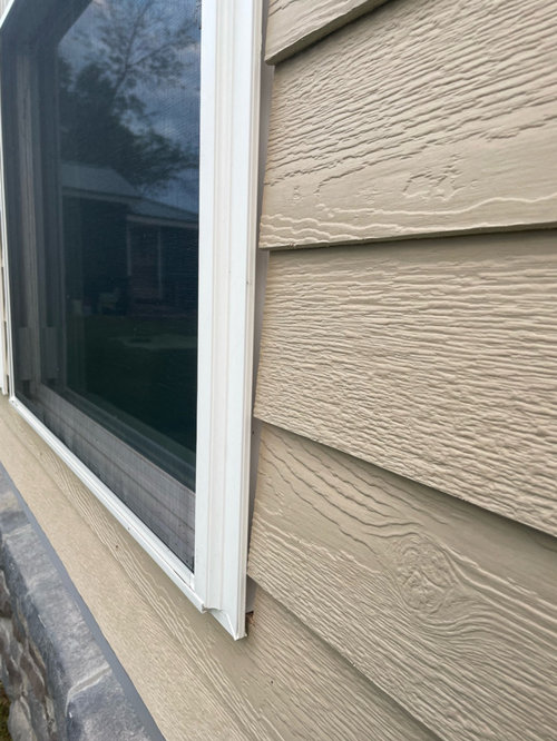 window trim installation with LP smart siding