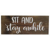 "Sit and Stay Awhile" Sign - Rustic - Novelty Signs - by The Green Door ...