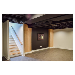 Modern Contemporary Basement - Modern - Basement - Chicago - by DJK ...