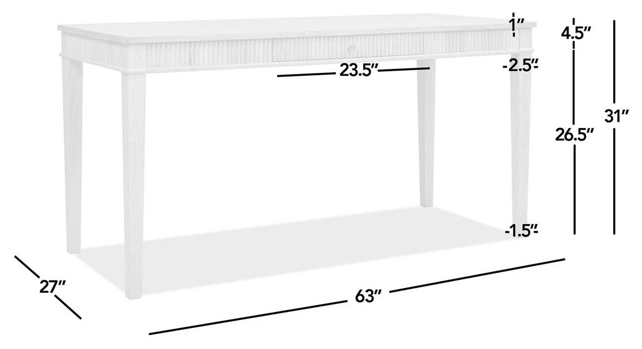 Dumont 1-Drawer Fluted Home Office Writing Desk, Natural Blonde ...