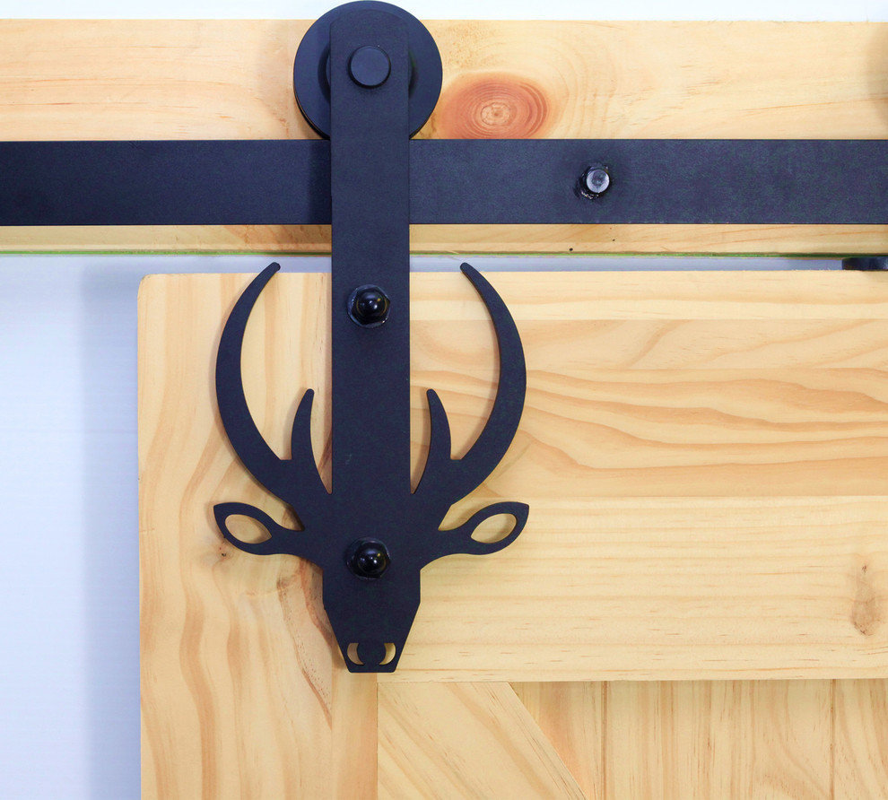 Sliding Barn Door Hardware Kit, Bucks Design, 11' - Traditional - Barn ...