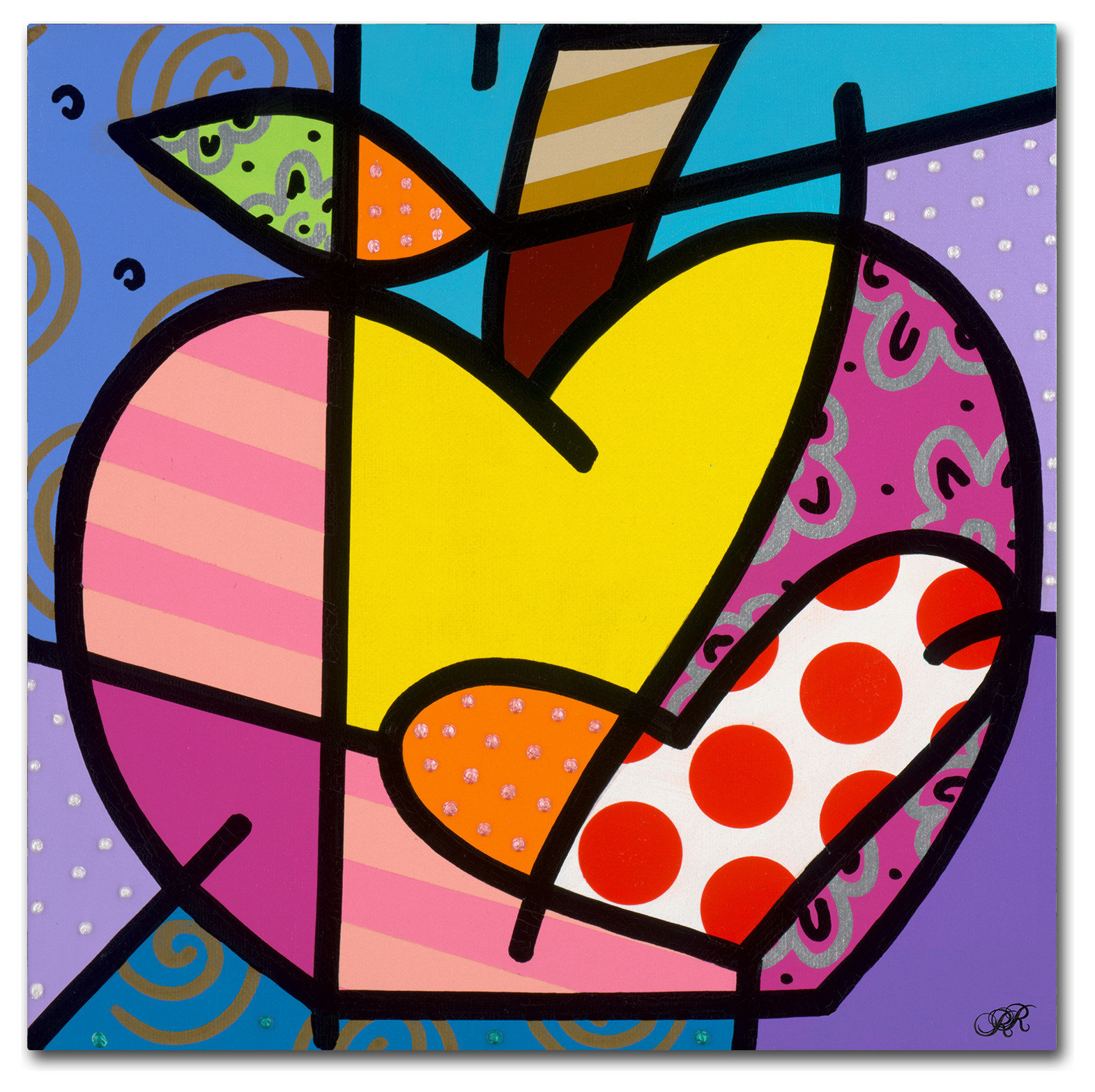 Roberto Rafael 'Big Apple IV' Canvas Art, 24 x 24 - Contemporary ...
