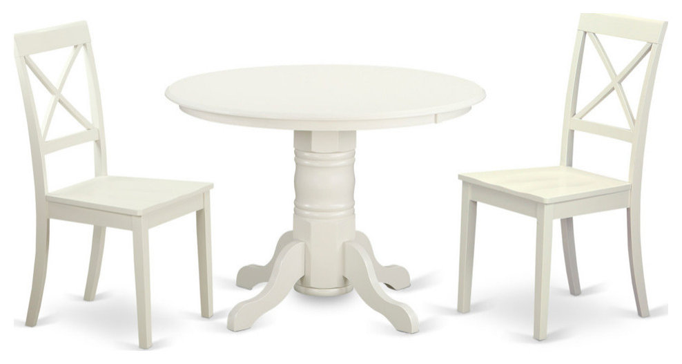 3 Pc Dining Room Set -Kitchen Dinette Table And 2 Dining Chairs ...
