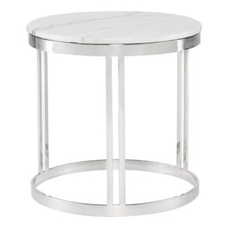Marion Silver Side Table - Contemporary - Side Tables And End Tables ...