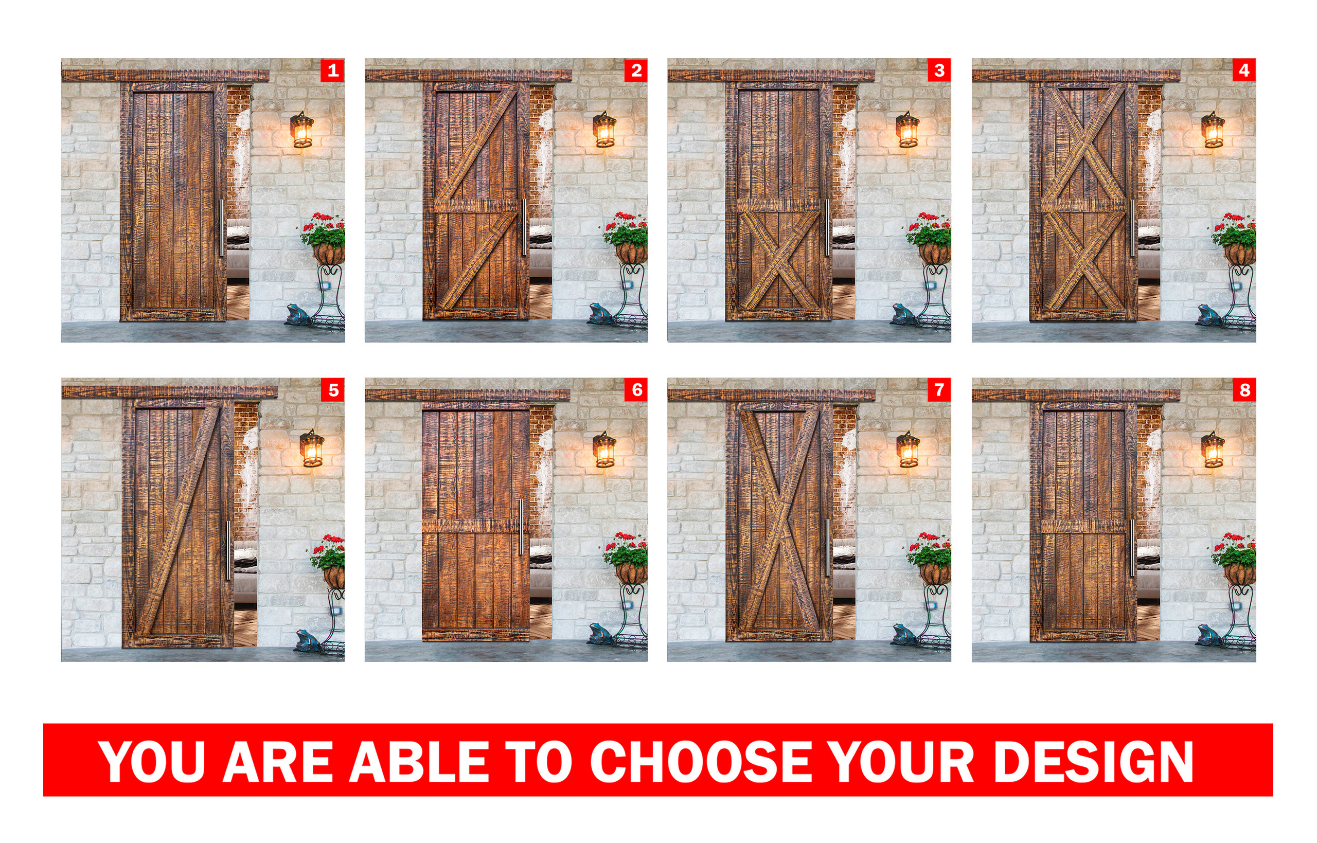 Rustic Ranch Barn Door with Saw Pattern, 36"x81" - Contemporary ...