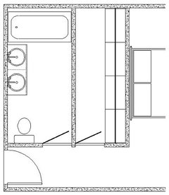 Need help with bathroom layout to maximize closet and storage!