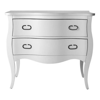 Distressed White Two Drawer Chest - Traditional - Accent Chests And ...