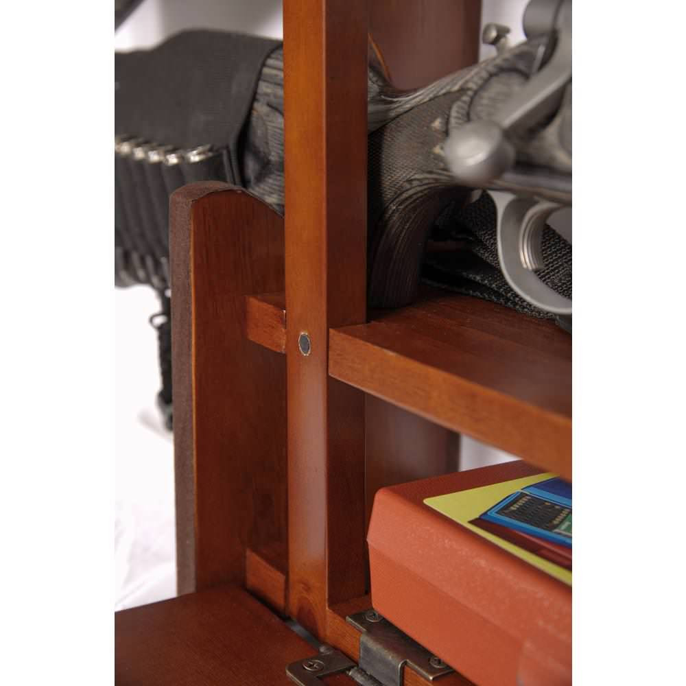 4 Gun Wall Rack With Locking Storage Compartment - Contemporary ...