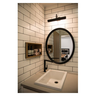 Contemporary Carlton Powder Room/Laundry - Contemporary - Laundry Room ...