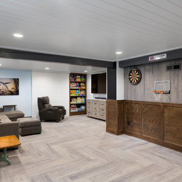 75 Wall Paneling Basement Ideas You'll Love - April, 2022 | Houzz