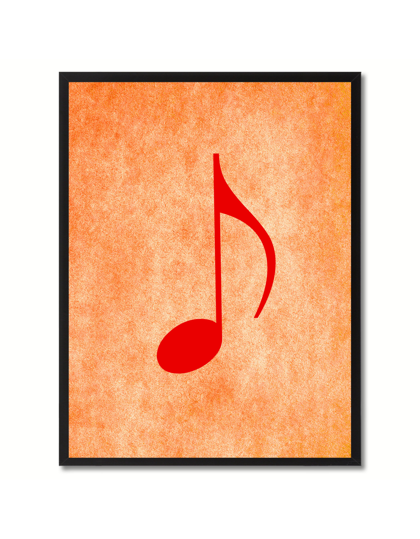 Quaver Orange Print on Canvas with Picture Frame, 22"x29 ...