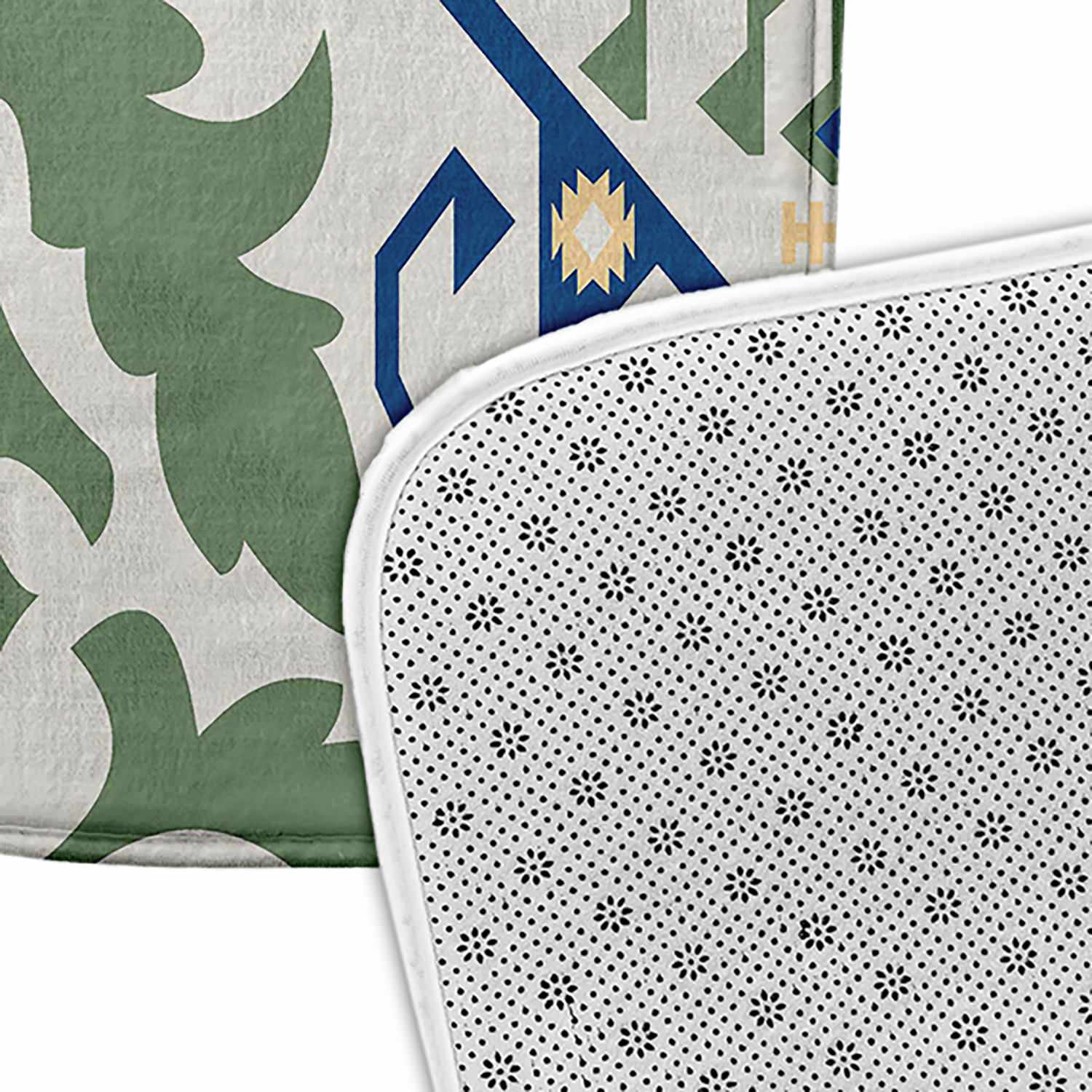 24" x 17" Bombay Medallion Bathmat, Dark Cobalt Blue, 24" x 17 ...