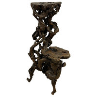 Consigned Mid-Century Chinese Natural Organic Tree Roots Plant Stand ...