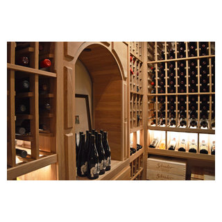 Arched Wooden Wine Rack Decanting Space - Wine Cellar - Orange County ...