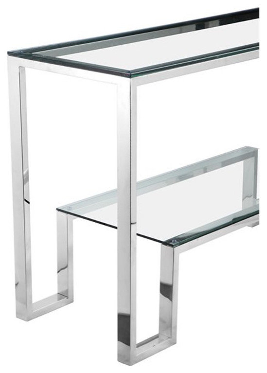 American Home Classic Laurence Modern Metal Console Table in High ...