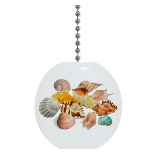 Seashell Grouping Ceiling Fan Pull - Beach Style - Ceiling Fan ...