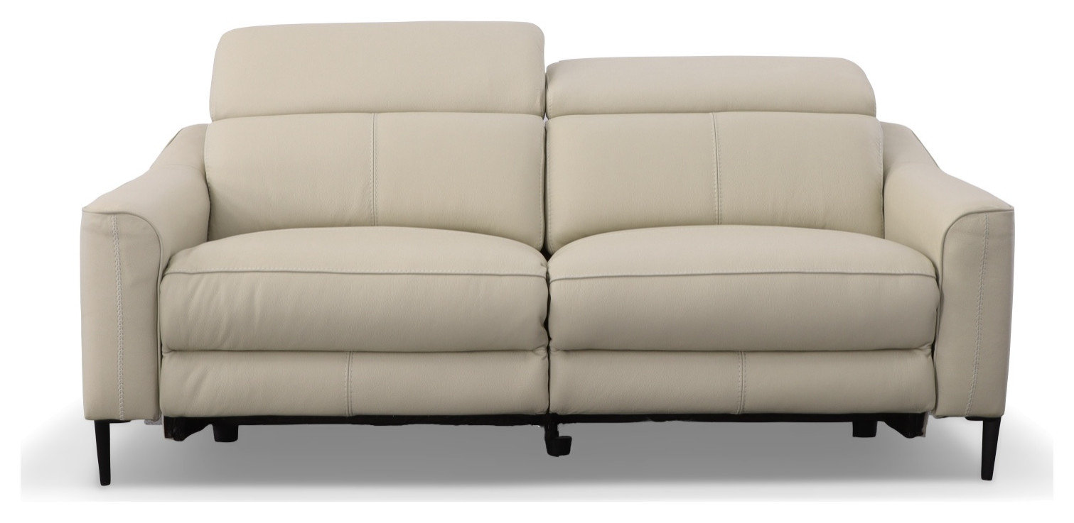 Divani Casa Eden Modern Grey Leather Sofa - Midcentury - Sofas - by Vig Furniture Inc. | Houzz