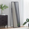 Carmen Black Rectangular Linear Mirror - Transitional - Floor Mirrors ...