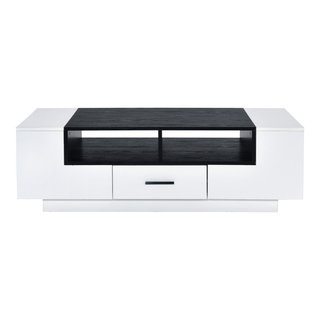 Armour Coffee Table, White and Black - Contemporary - Coffee Tables ...