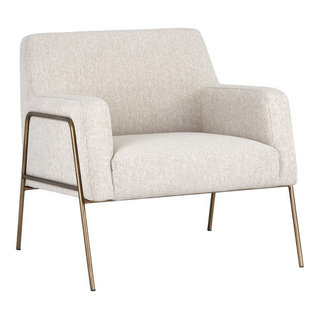 Usher Lounge Chair - Dove Cream - Midcentury - Armchairs And Accent ...