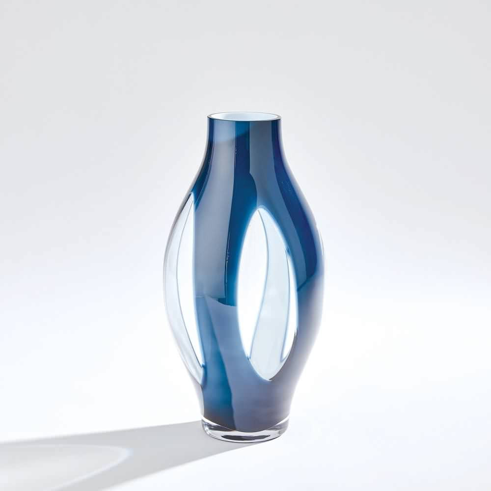 Fly Through Medium Night Blue Vase - Contemporary - Vases - by Lighting ...