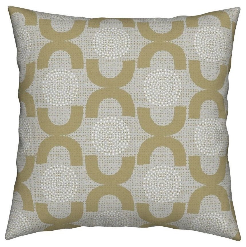 Ottomanbrim Neutral Mid Century Modern Mcm Throw Pillow - Contemporary ...