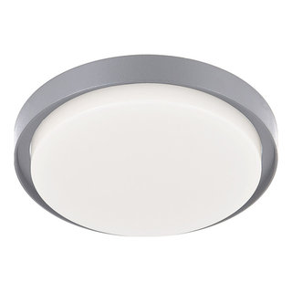 Bailey Exterior Ceiling Light, Gray, 8.75"Dx1.5"H, 8.75"Dx1.5"H ...