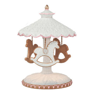 December Diamonds Gingerbread Village Gingerbread Carousel With Music ...