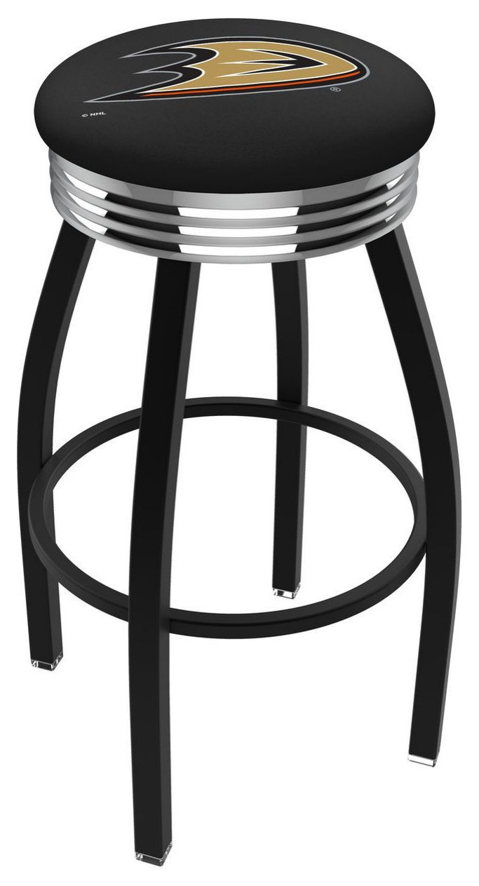 Holland L8B3C Anaheim Ducks 25" Swivel Counter Stool - Black/Chrome ...