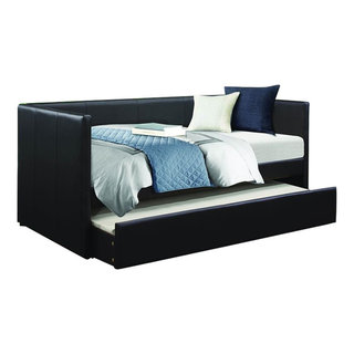 Homelegance Adra Daybed With Trundle, Black - Contemporary - Daybeds ...