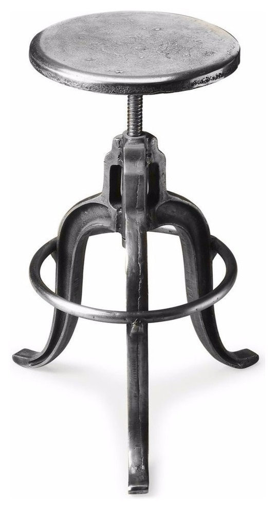 Butler Iron Bar Stool, Metalworks - Industrial - Bar Stools And Counter ...