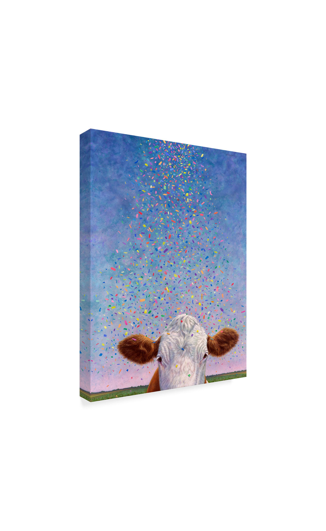 James W. Johnson 'Celebration Cow' Canvas Art, 47"x35" - Farmhouse ...
