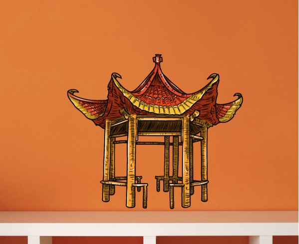 Chinese Monuments Vinyl Wall Decal ChineseMonumentsUScolor003, 60 in ...