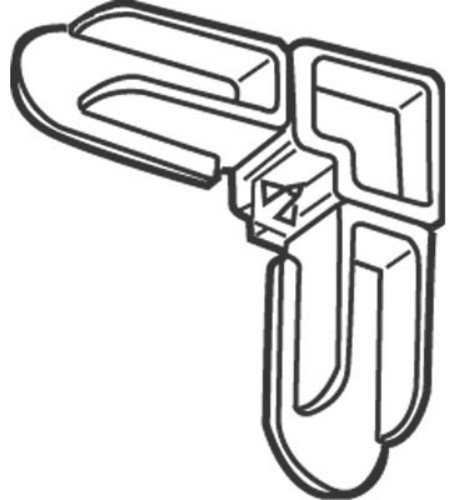 Slide-Co PL-14286 Plastic Square Cut Frame Corner, 3/4"x5/16", White ...