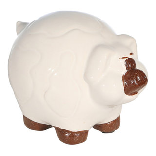 Ceramic 4" Barn Pig, Ivory - Farmhouse - Decorative Objects And ...