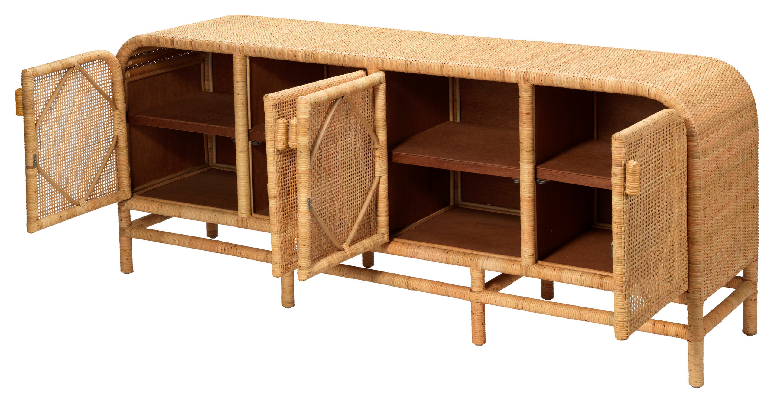 Santa Monica Four Door Rattan Sideboard - Tropical - Buffets And Sideboards - by Jamie Young ...