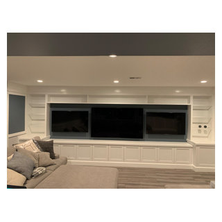 Multiple TV Wall - Farmhouse - Basement - DC Metro - by Custom Works AV ...