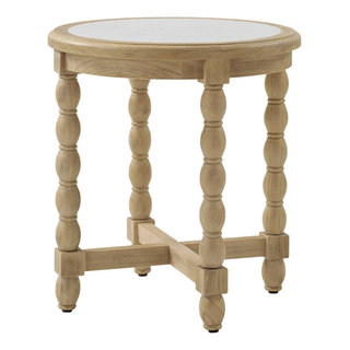 20"W Traditional Style Round End Table - Traditional - Side Tables And ...