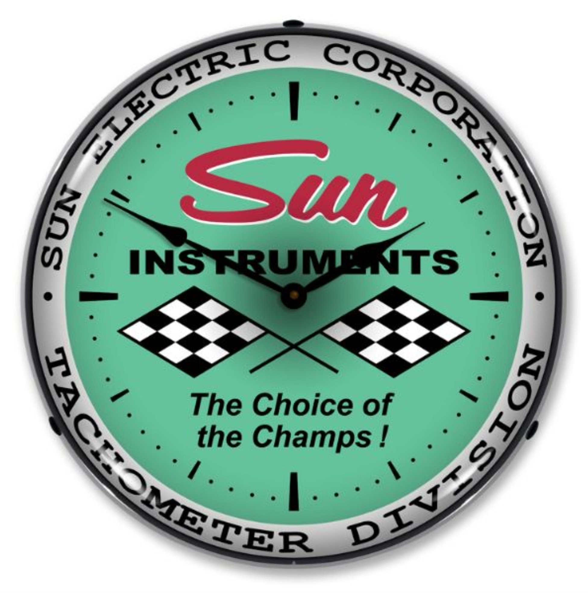 Z710055 Sun Tachometer Green Clock - Contemporary - Wall Clocks - by ...