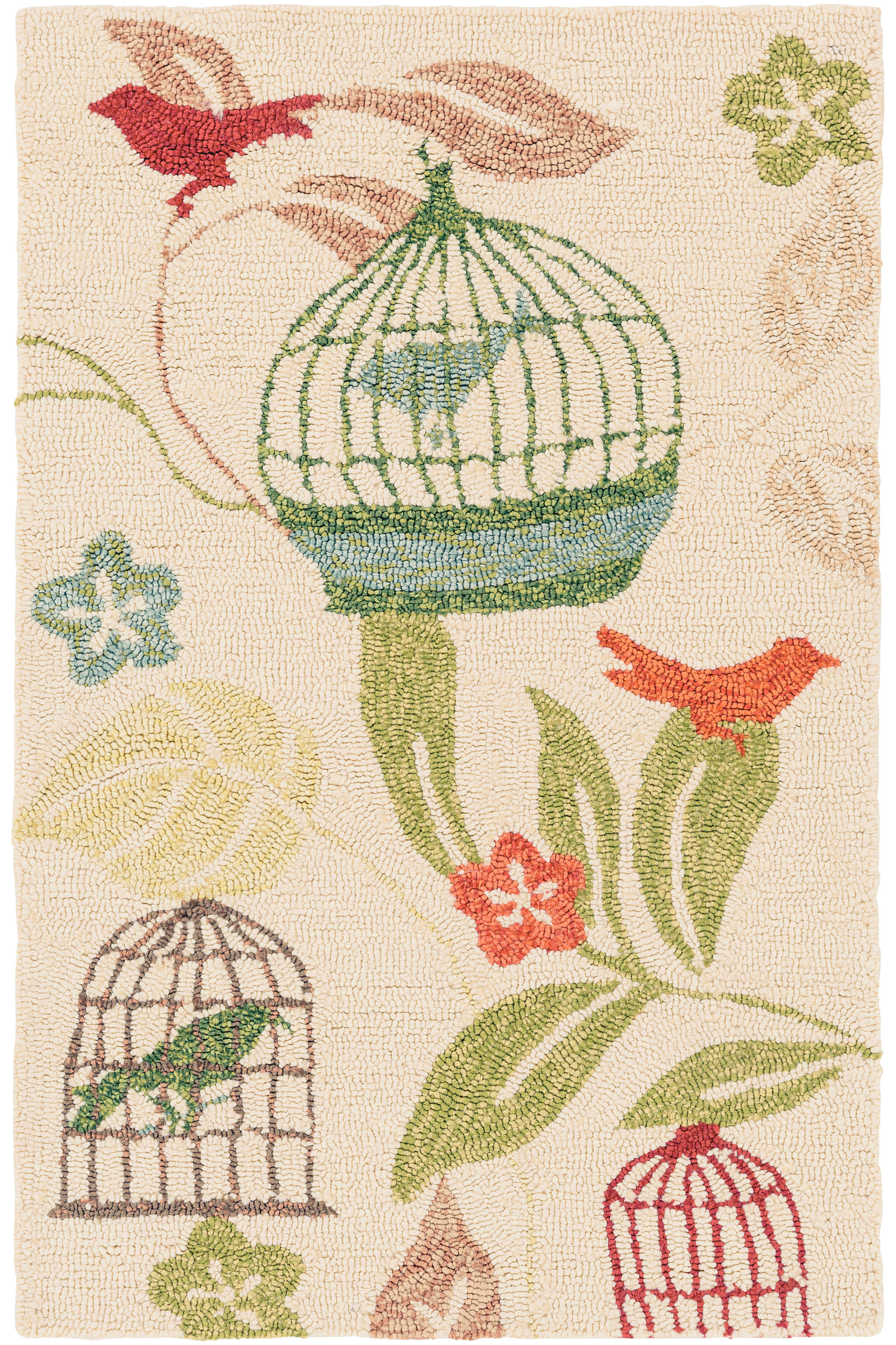 Surya Rain RAI-1126 8'x10' Rug, Red/Green/Khaki/Green/Camel/Burnt ...