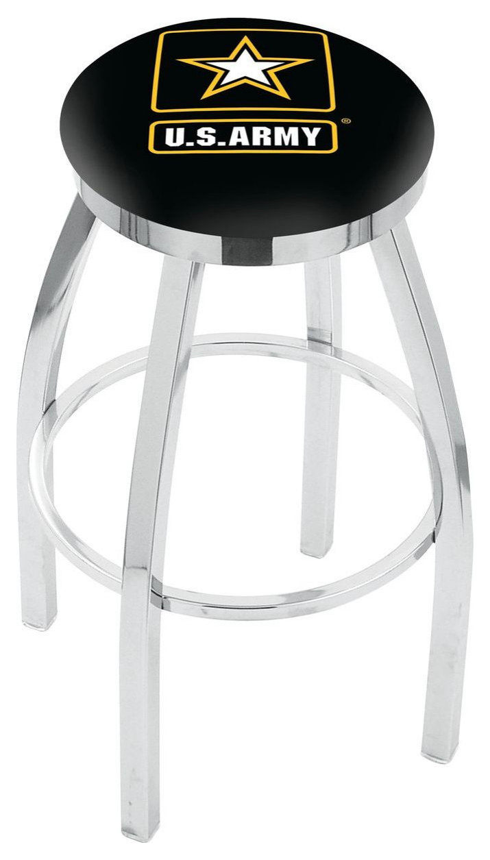 Holland L8C2C US Army 30" Swivel Bar Stool - Chrome - Contemporary ...