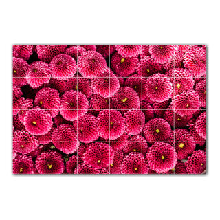 Flowers Ceramic Tile Wall Mural HZ500643, 72" Wide x 48" High ...