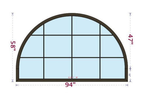 Keep arched/half circle windows or pay more for different shape