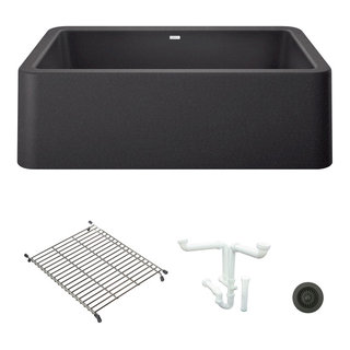 Blanco KA-401899 Ikon 33" Farmhouse Single Basin Granite - Contemporary ...