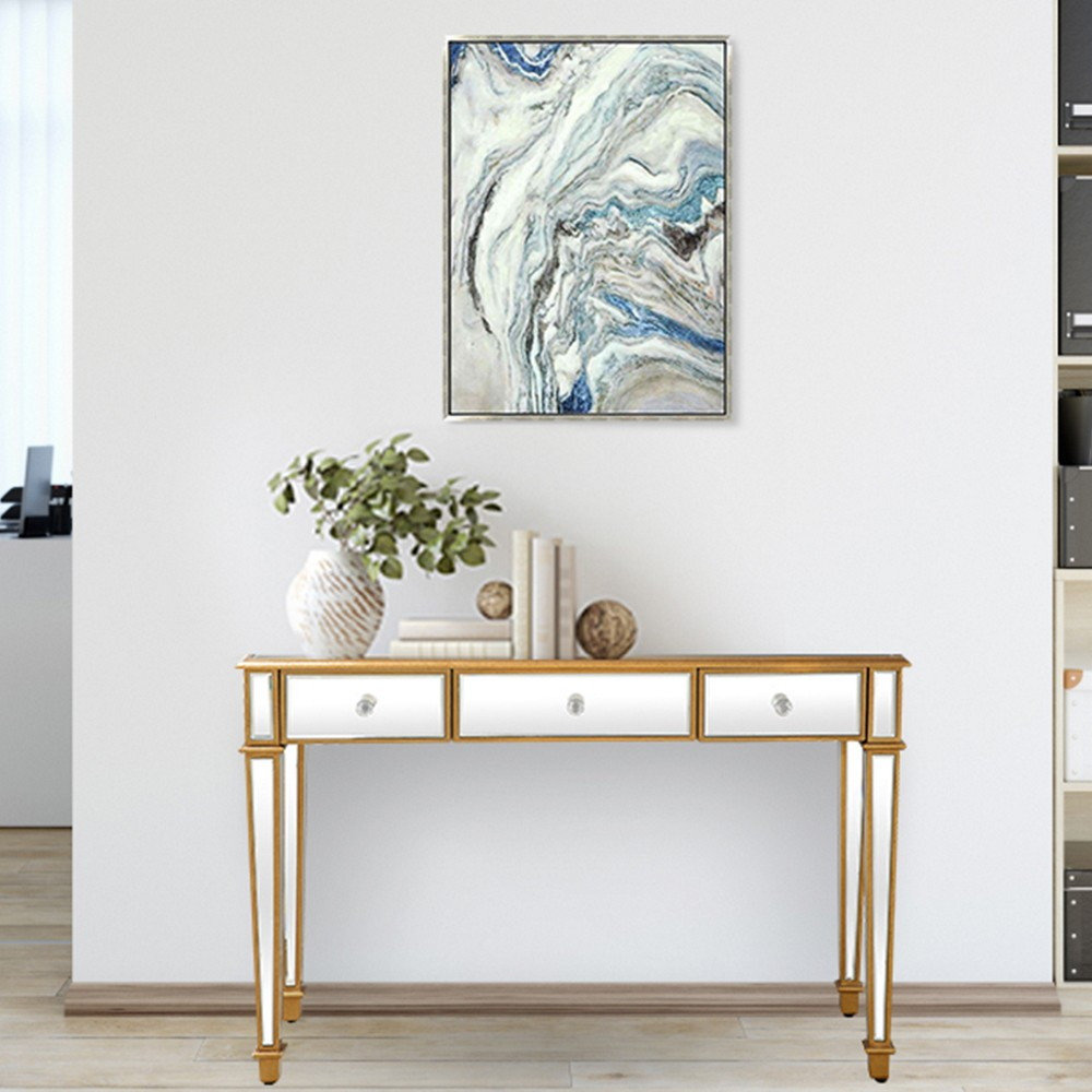 Gold Finish Trim Console Table - Traditional - Console Tables - by ...