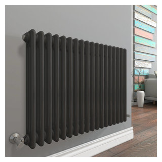 Bern 600 x 830mm Anthracite Triple Horizontal Column Radiator ...