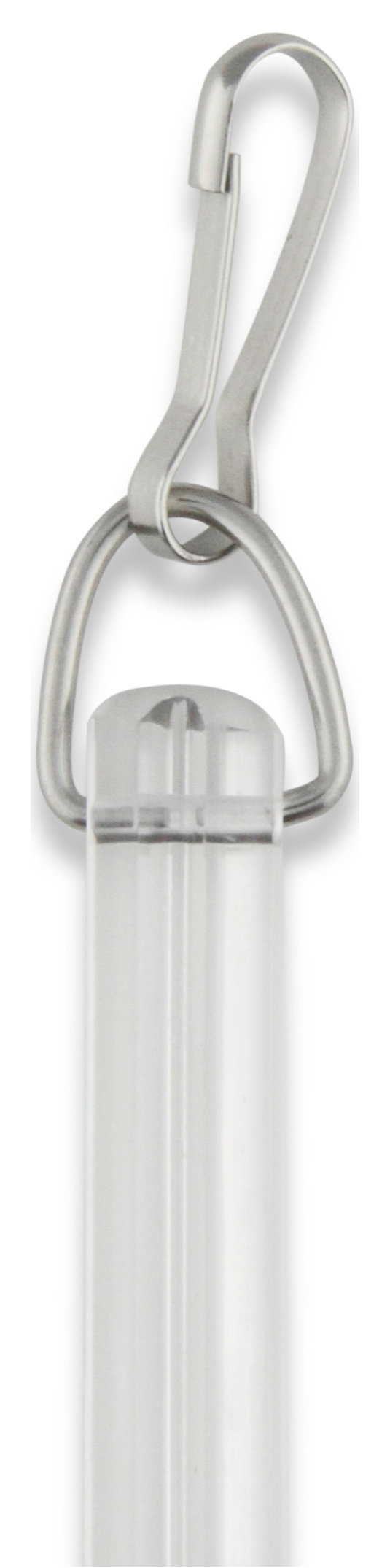 1/2" Fluted Clear PVC Baton With Metal Snap, 48" - Transitional ...