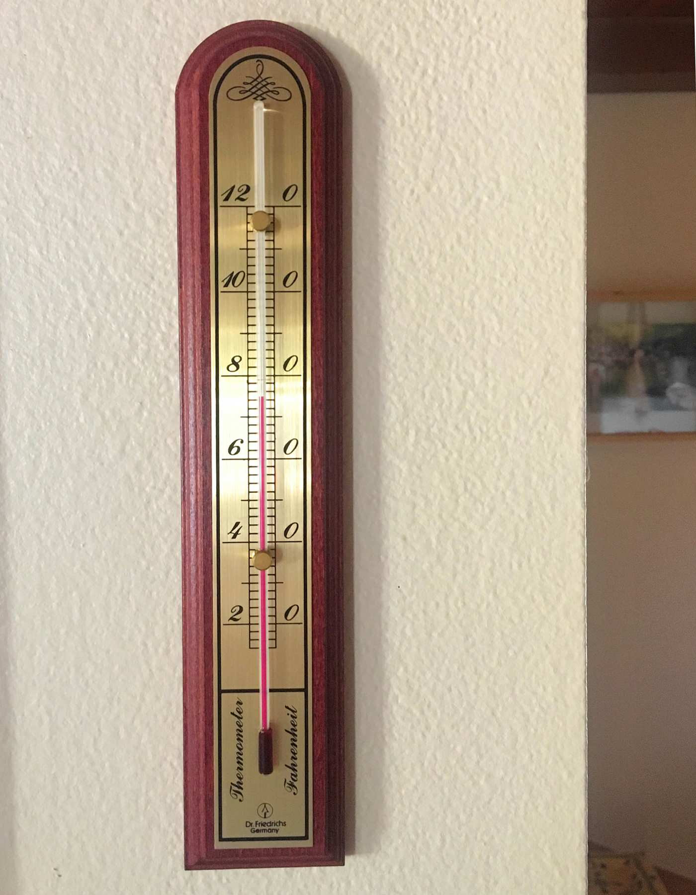 Hokco Wall Thermometer Mahogany Finish 10" Tall - Traditional ...